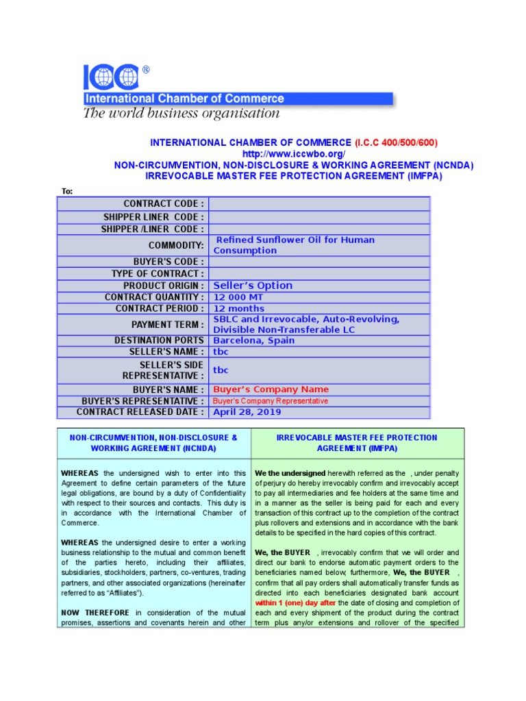 NCNDA & IMFPA Agreement Overview | PDF | Wire Transfer | Financial ...