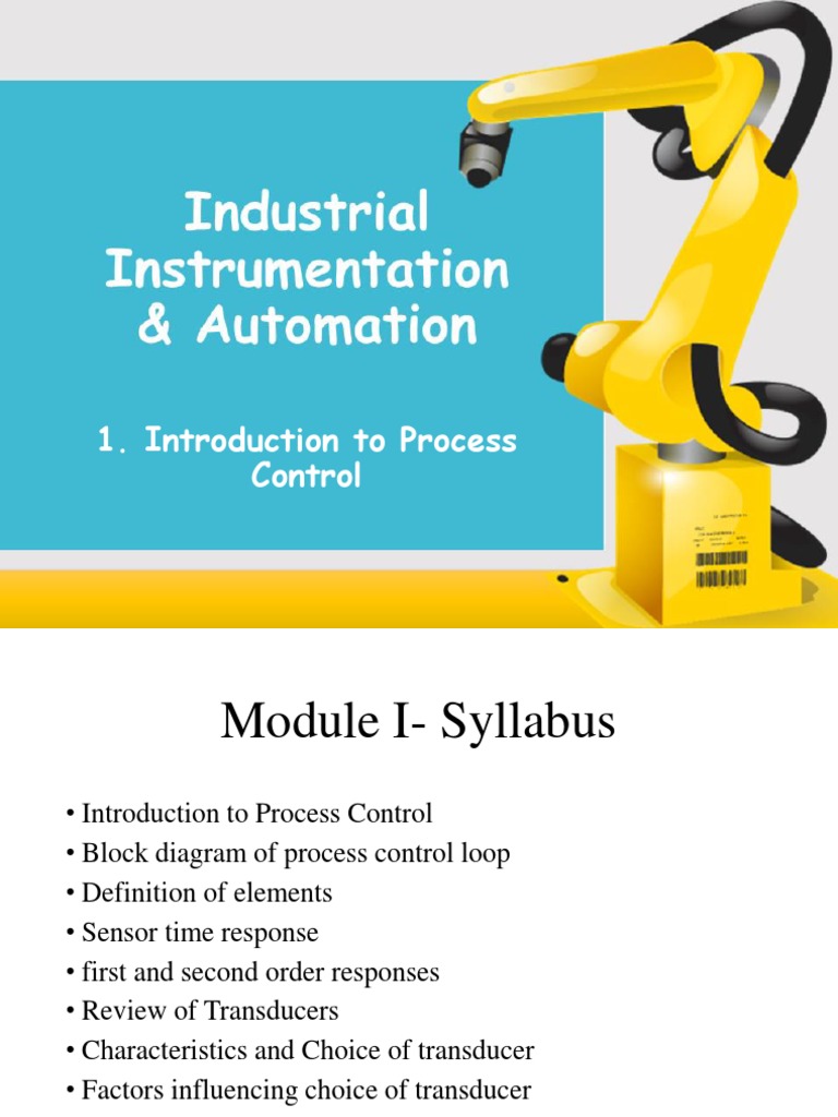 01 Introduction To Process Control | PDF | Process Control | Control Theory