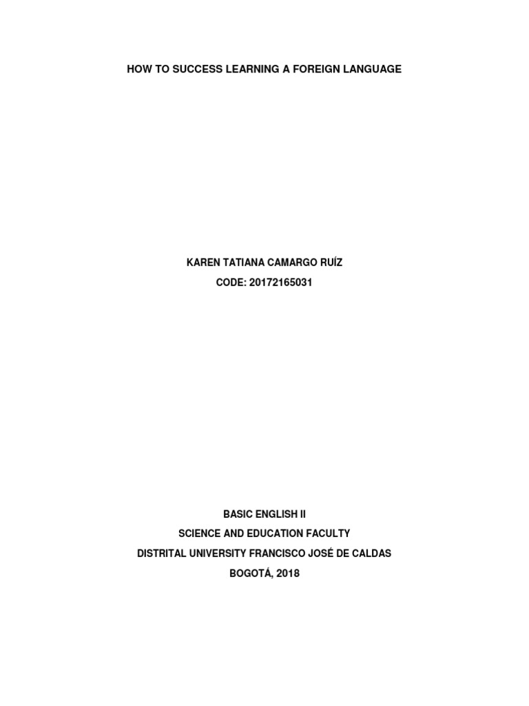 Tips for Successful Language Learning | PDF | Motivation | Motivational