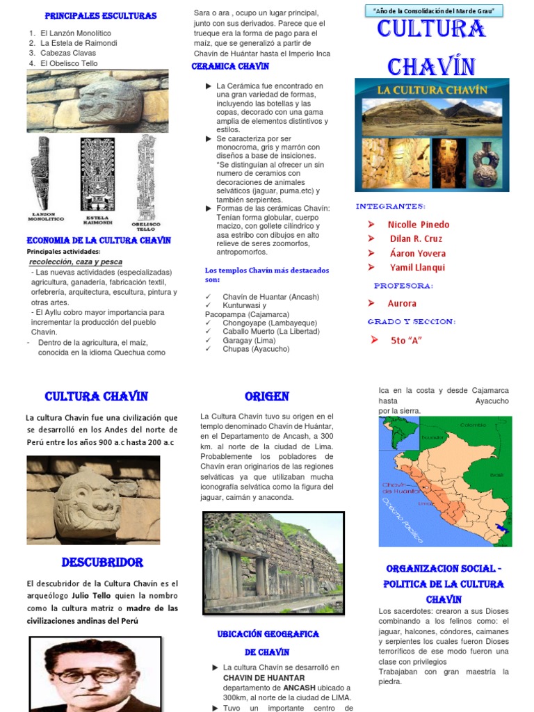 TRIPTICO (Cultura Chavín) | PDF | Andes | Cultura (general)