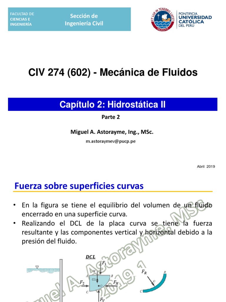 Cap. 2 HIDROSTÁTICA - II PDF | PDF | Movimiento (física) | Mecánica