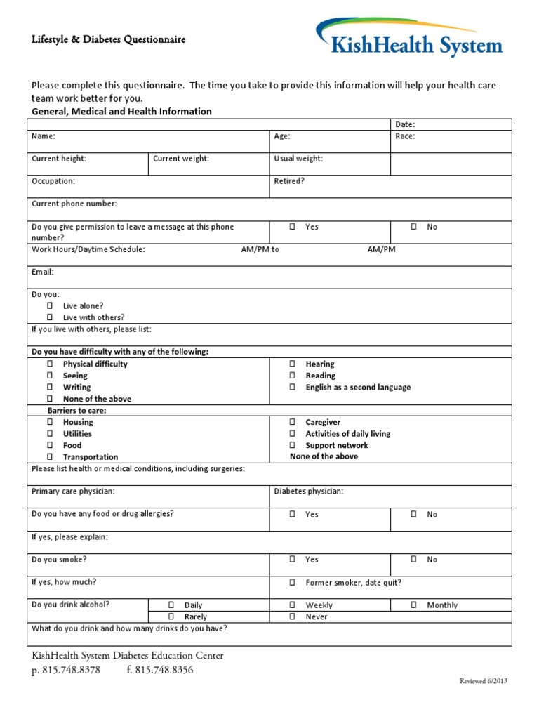 General, Medical and Health Information: Lifestyle & Diabetes ...