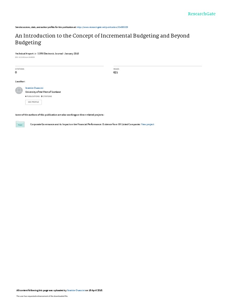 An Introduction To The Concept of Incremental Budgeting and Beyond ...