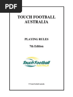 Touch Football Referee Signals Guide | PDF | Touchdown | Hand