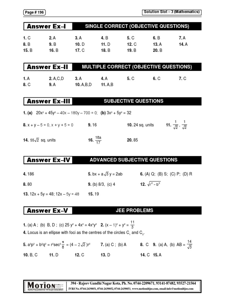 Mathematics Practice Test with Multiple Choice, Subjective, and ...