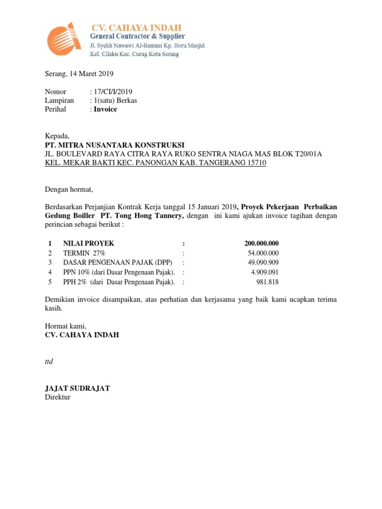 Invoice Boiler 27% | PDF