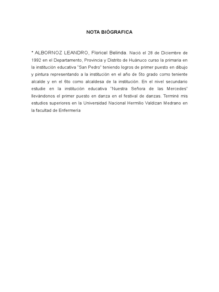 Nota Biografica | PDF