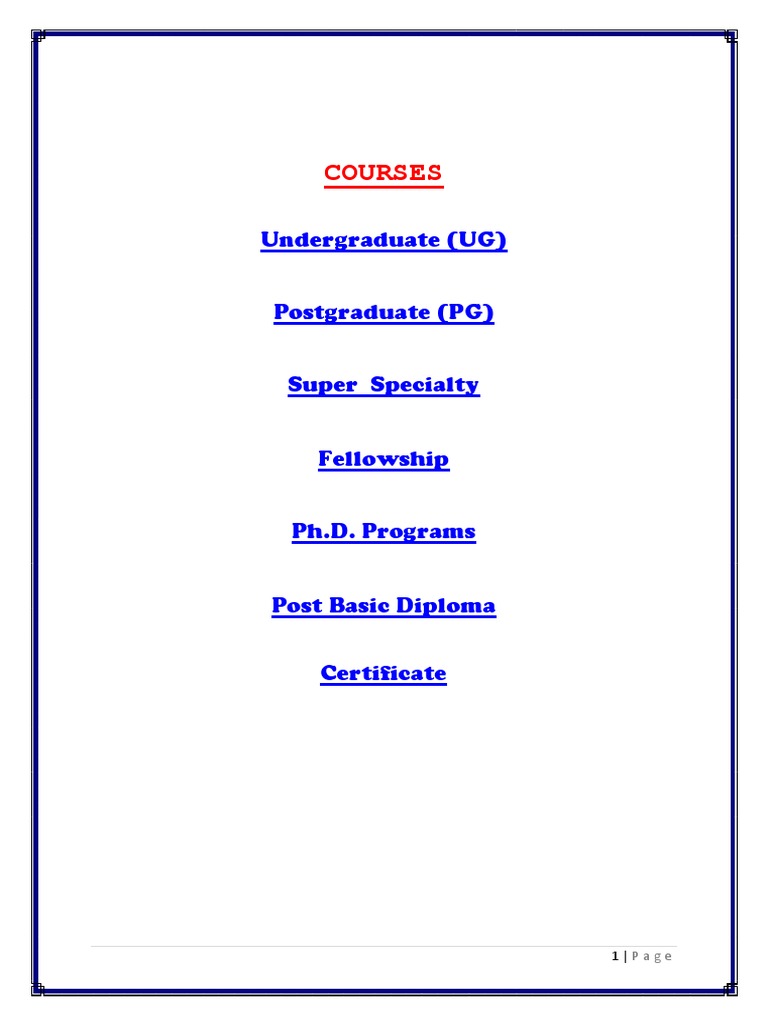 JIPMER Website Course | PDF | Doctor Of Medicine | University And ...