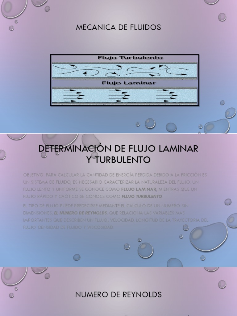 Flujo Laminar y Turbulento | PDF | Numero Reynolds | Fricción
