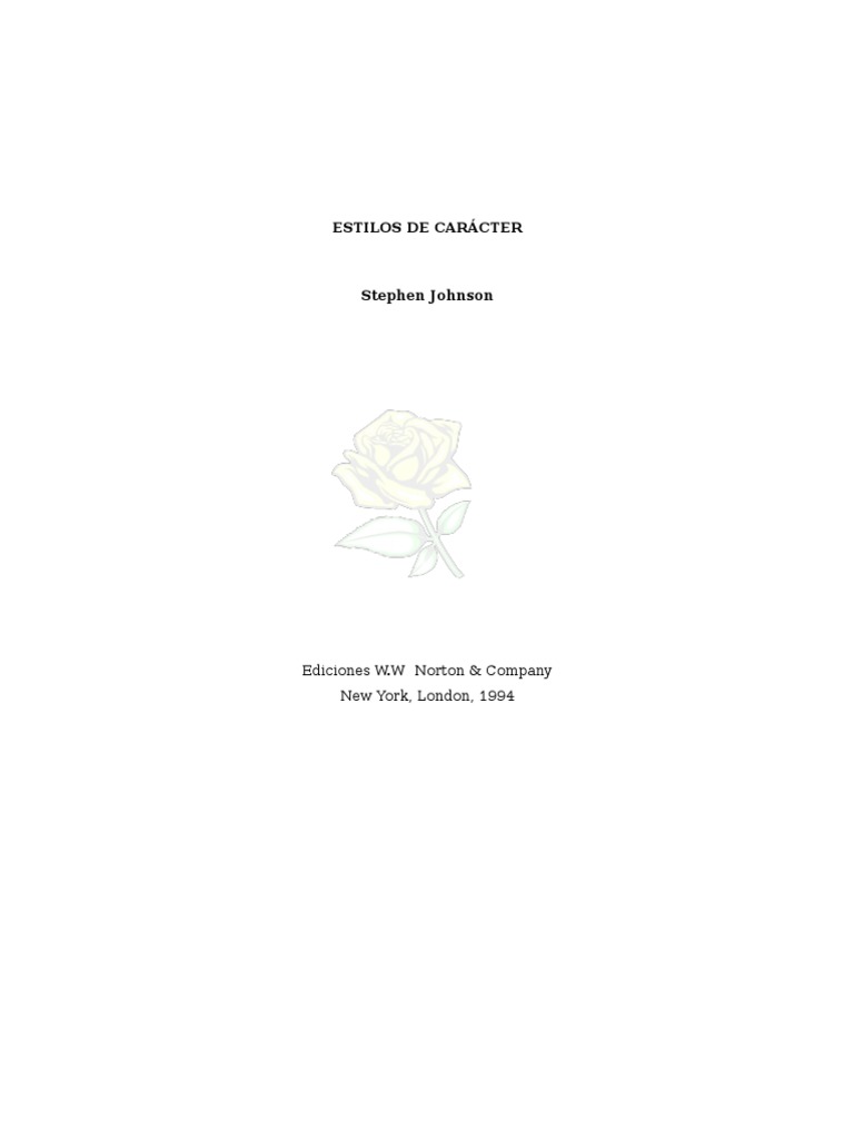 Estilos de Caracter (Johnson) | PDF | Neurosis | Sicología