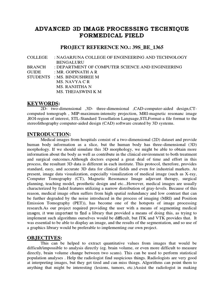 Advanced 3D Medical Image Processing and Modeling Using Segmentation Techniques for Effective ...