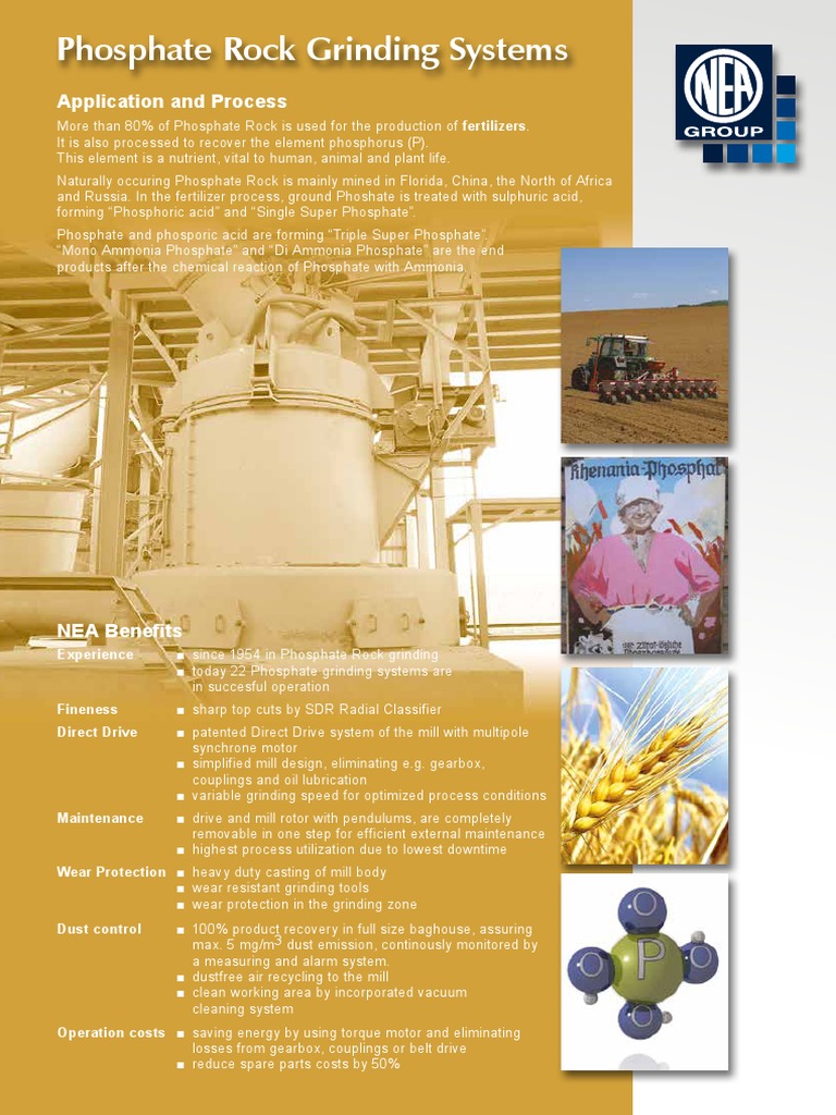 Phosphate Rock Grinding Systems: Application and Process | PDF ...