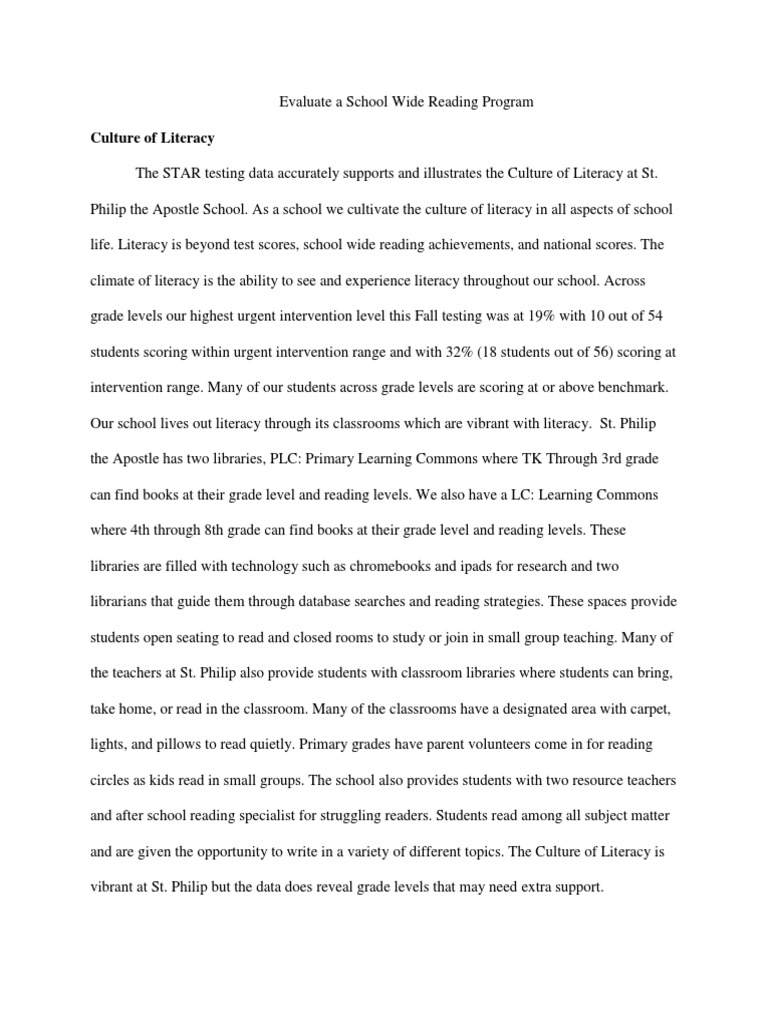 6359 School Wide Reading Program | PDF | Learning Disability | Literacy