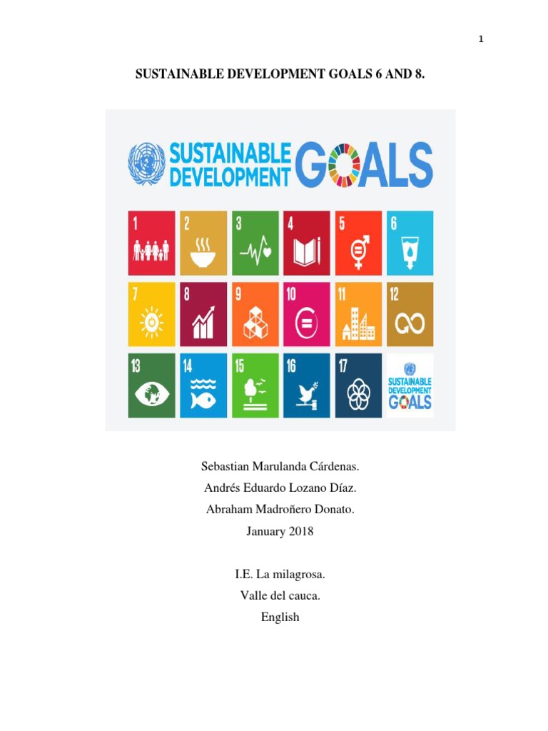 Sustainable Development Goals 6 and 8 | PDF | Sustainability | Water ...