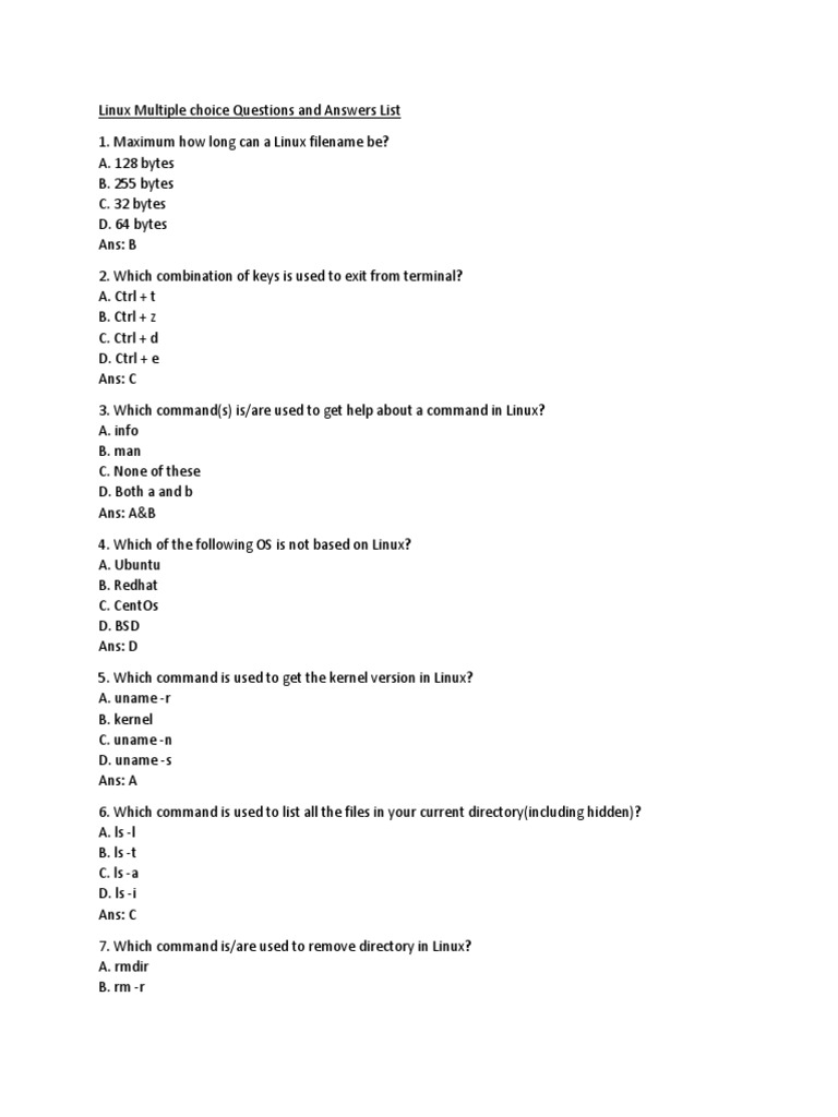 OS & Linux Mcqs | PDF | Scheduling (Computing) | C (Programming Language)