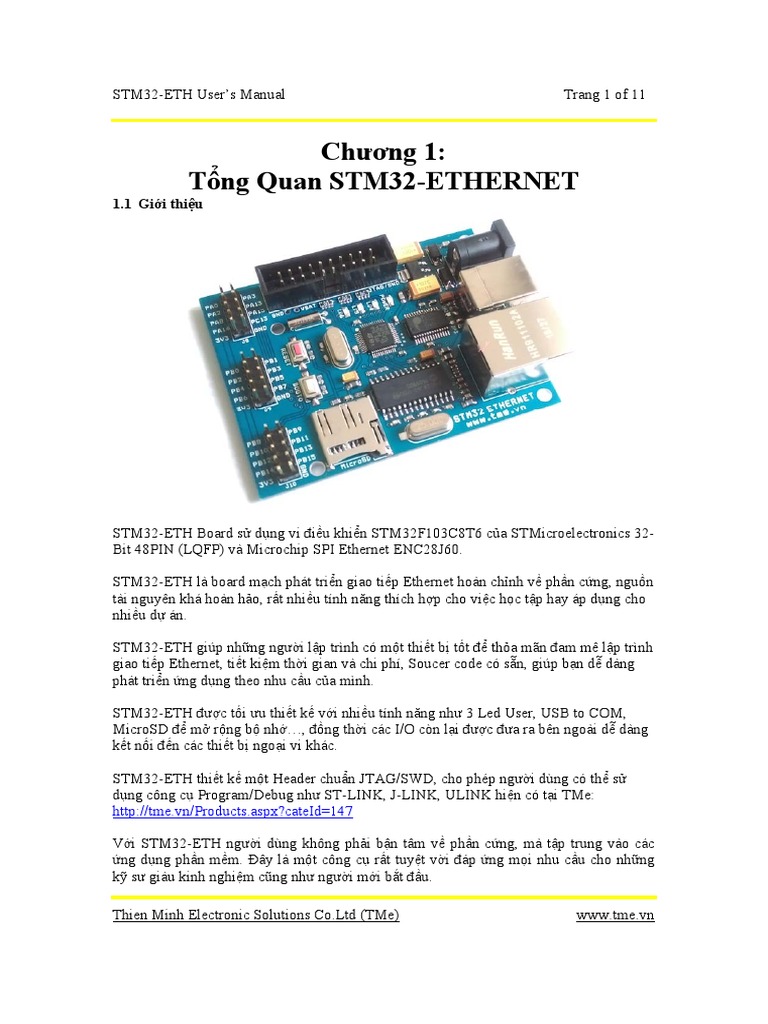 TMe-STM32-ETH Manual PDF | PDF