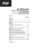 ISA 700 (Revised) - Final | PDF | Financial Audit | Auditor's Report