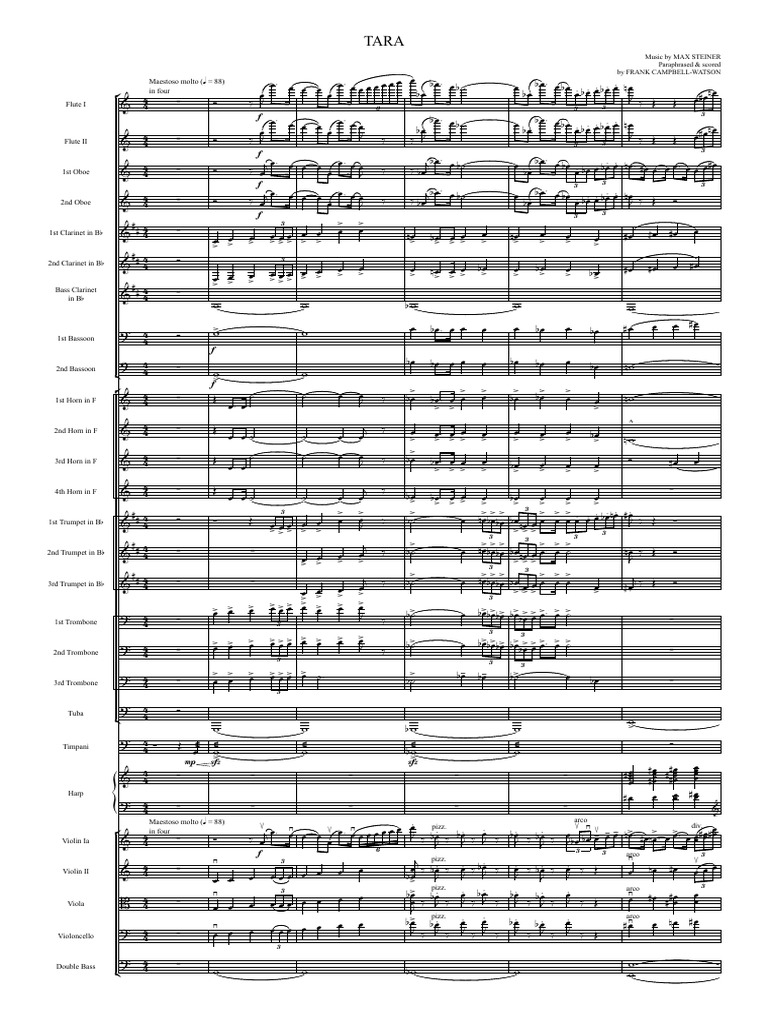 TARA - Full Score | PDF | Orchestral Music | Musical Forms