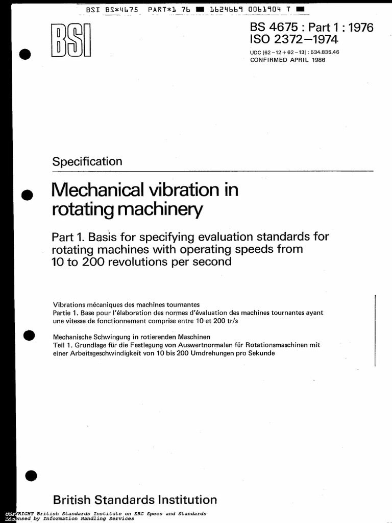 Iso 2372 | PDF | Amplitude | Machines