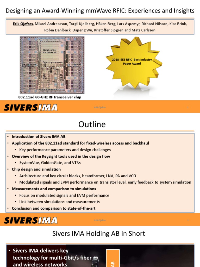 Designing An Award-Winning Mmwave Rfic: Experiences and Insights | PDF | Ieee 802.11 | Modulation