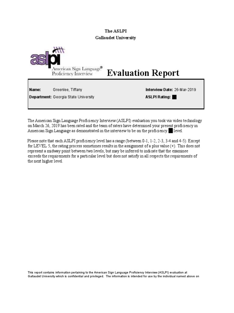 Aslpi Report Portfolio | PDF | Wellness