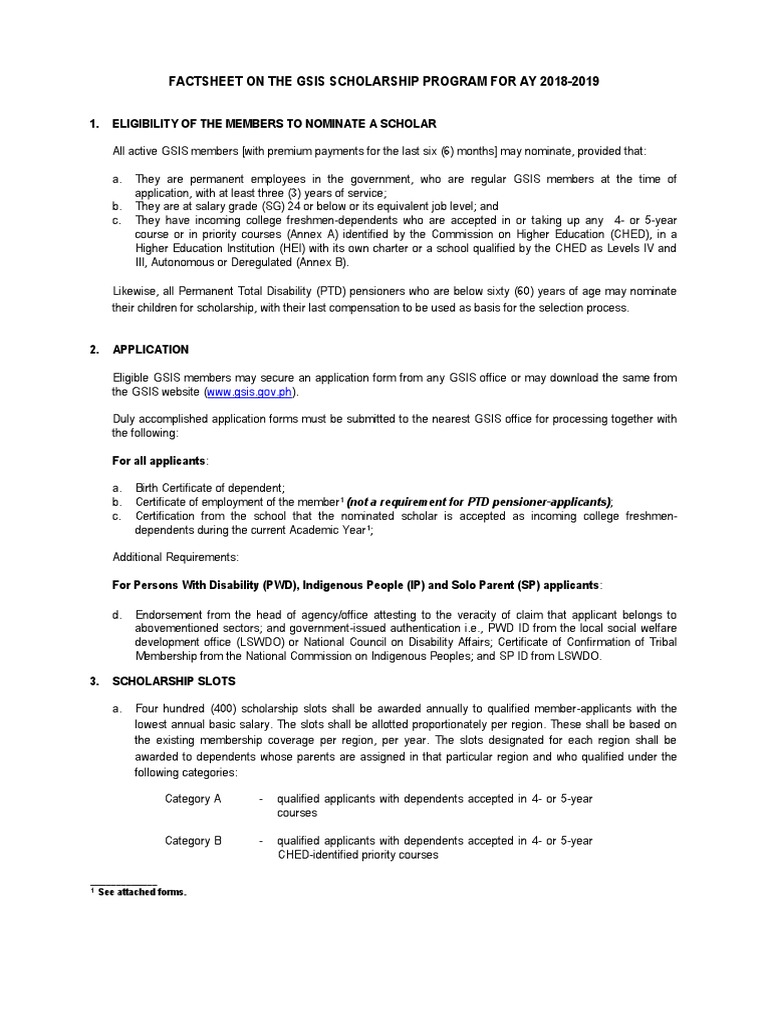 Gsp-Fact Sheet | PDF | Academic Term | Tuition Payments