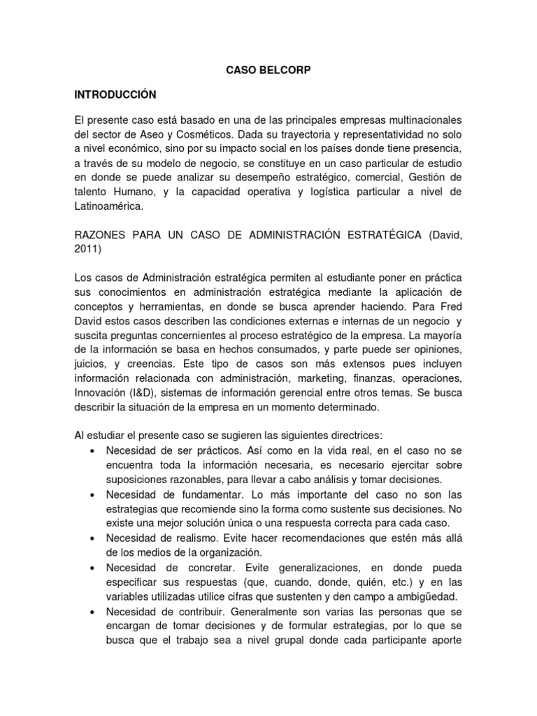 Caso Belcorp | PDF | Productos cosméticos | Marketing