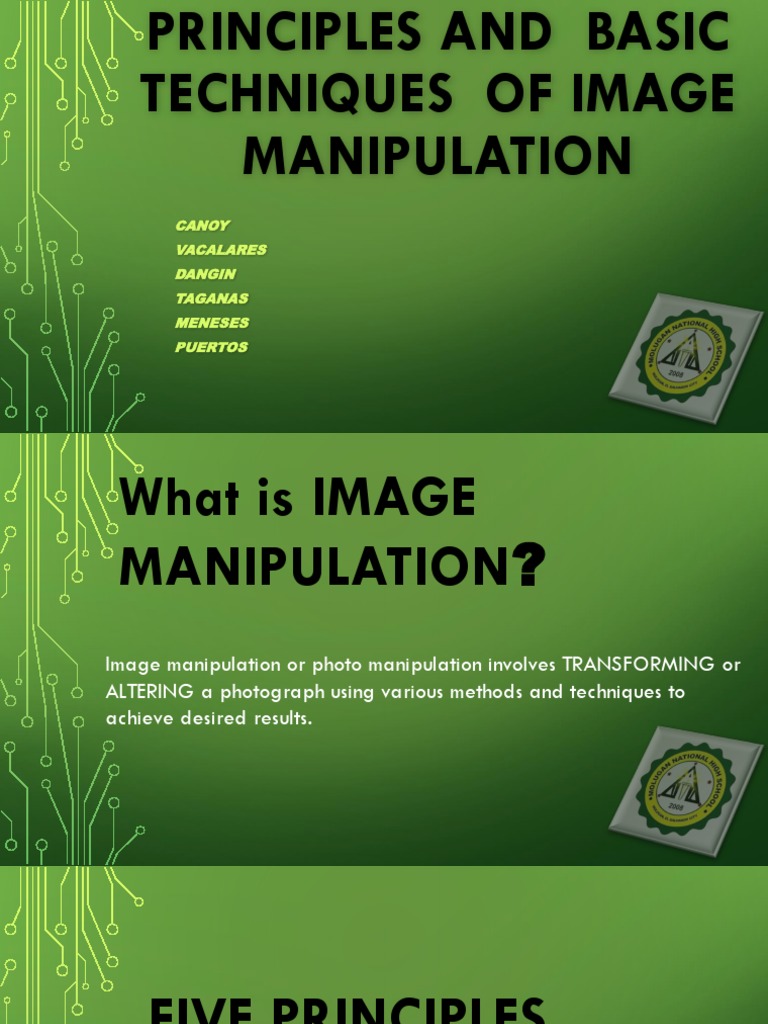 Image Manipulation Principles & Techniques | PDF