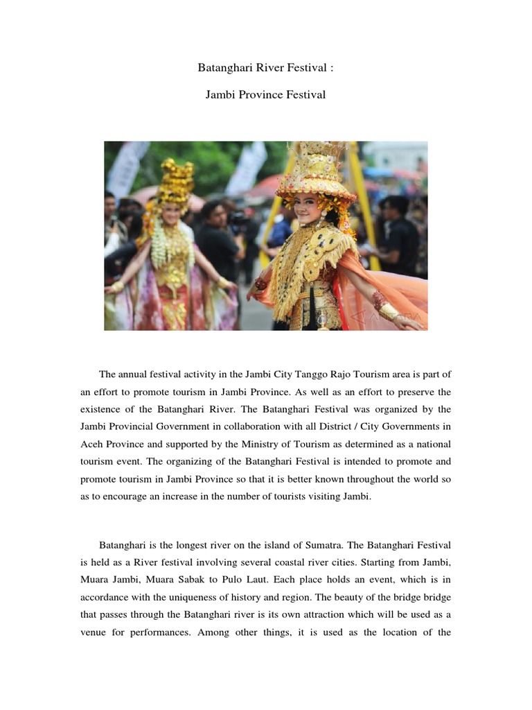 Jambi - Batanghari River Festival | PDF | Indonesia