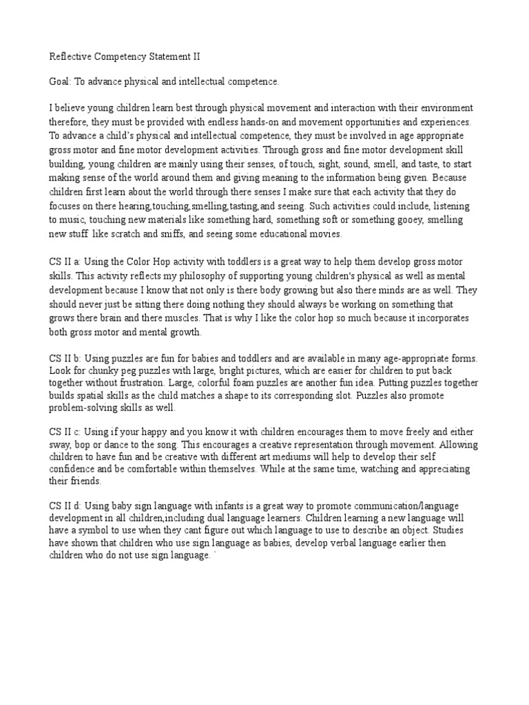 190923248 Reflective Competency Statement 2 | Behavioural Sciences ...