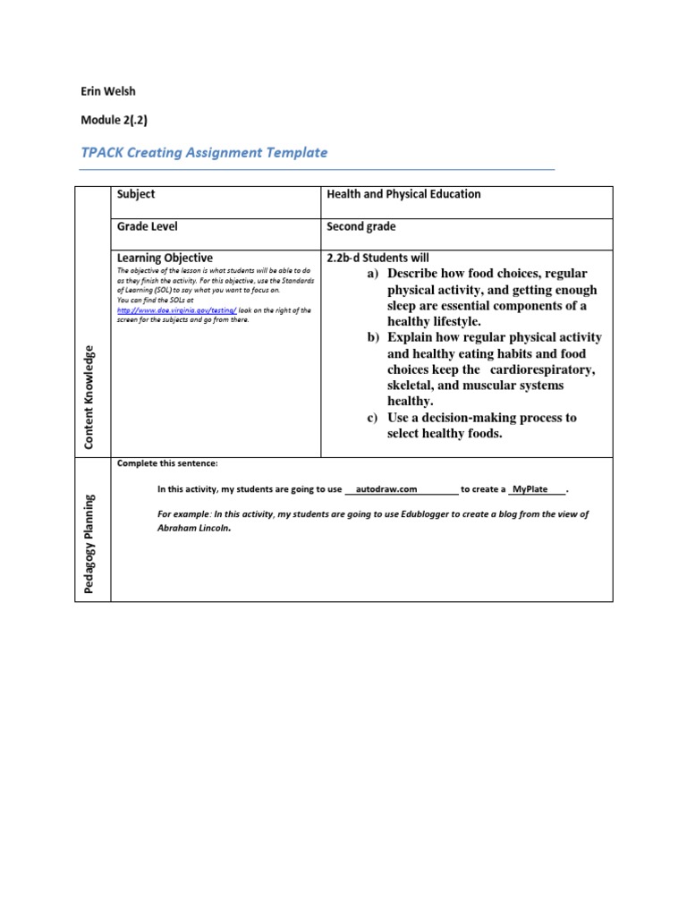 Tpack Template Creating sp19 1 | PDF | Screenshot | Web Page