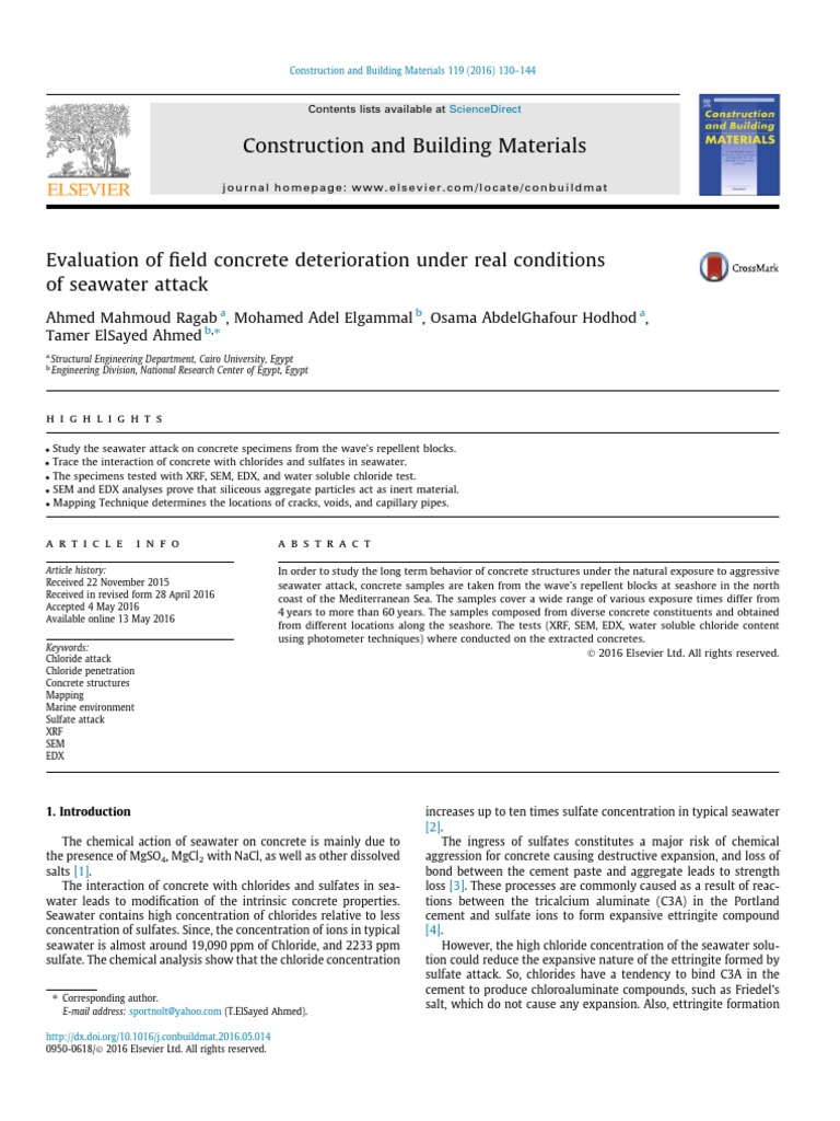 Construction and Building Materials | PDF | Chloride | Energy ...