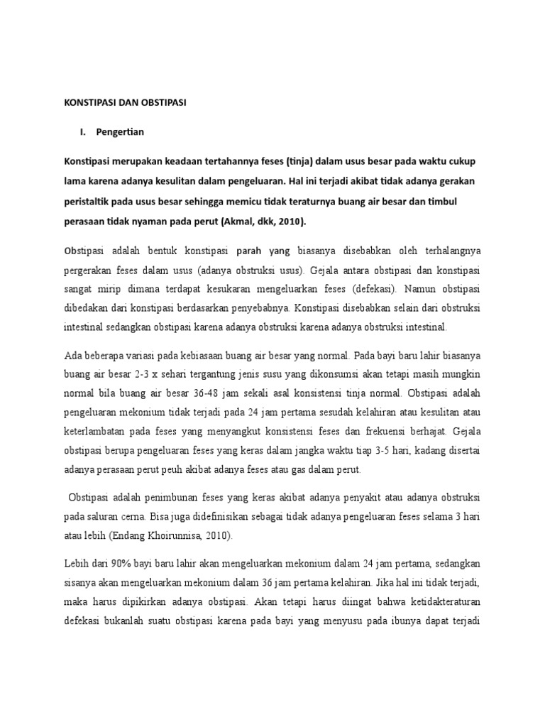 Konstipasi Dan Obstipasi Pada Bayi | PDF | Kesehatan Holistik | Sains ...
