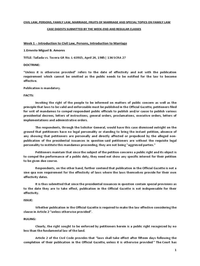 Consolidated Cases in Persons and Family Relations | PDF | Complaint ...