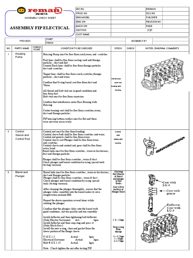 Assembly Fip Electical: Jakarta | PDF | Pump | Valve