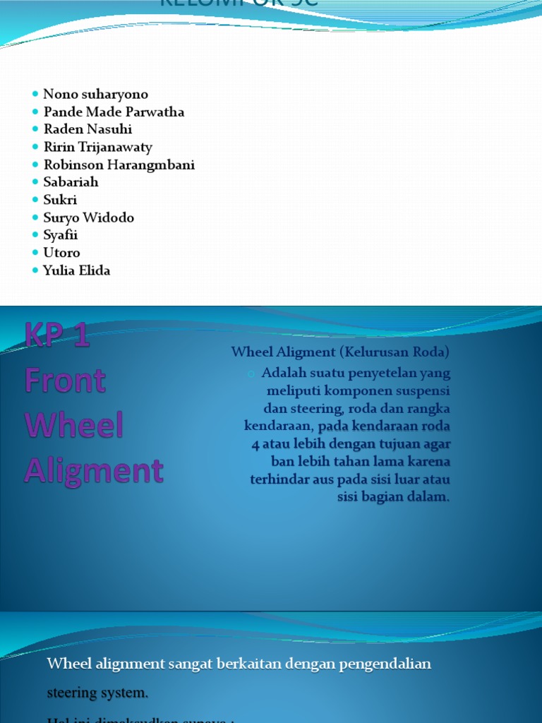 KP 4 Front Wheel Alignment | PDF