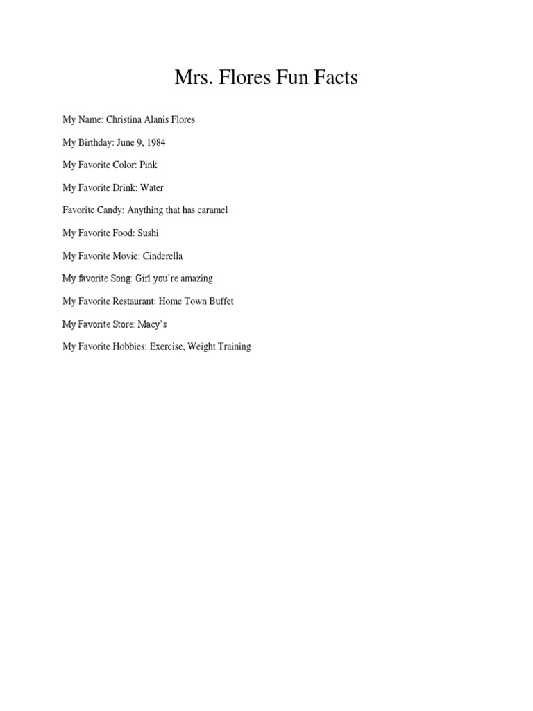 Fun Facts | PDF