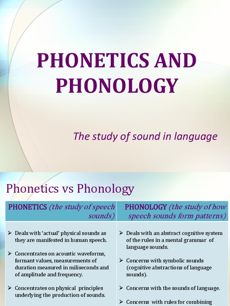 Phonetics vs Phonology Explained | PDF | Phonetics | Phoneme