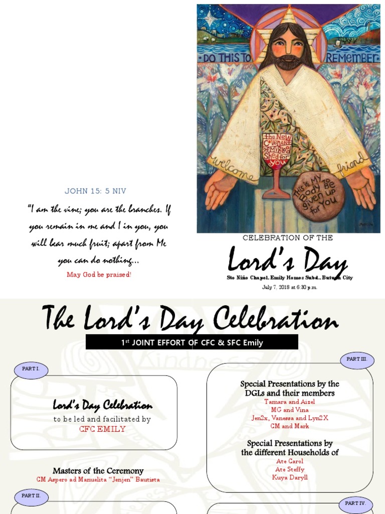 Lord's Day Celebration Program Guide | PDF | Worship | Religious ...