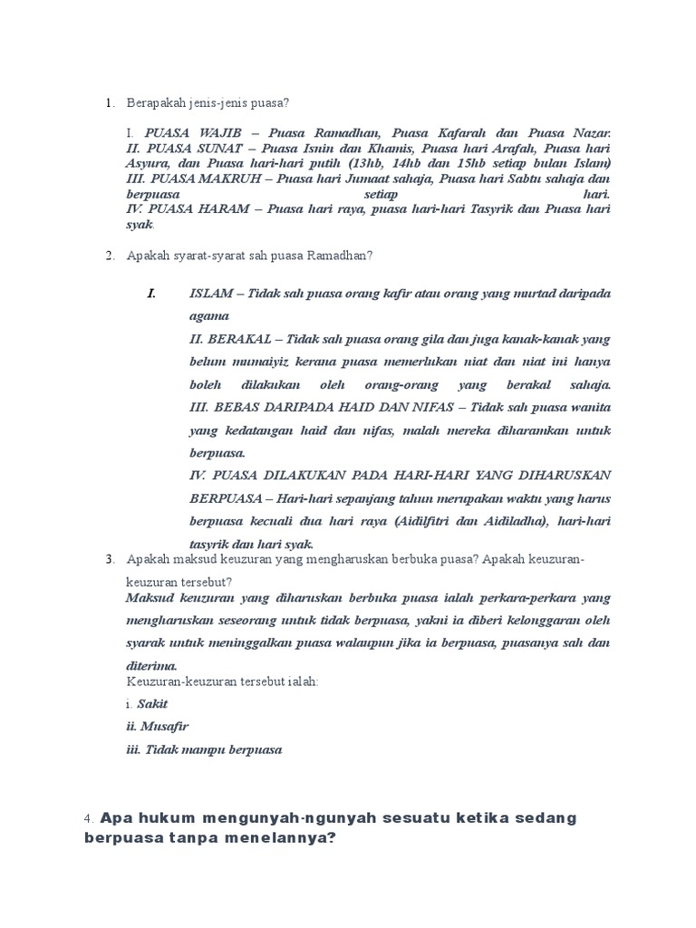 Soalan Kuixz Ramadhan | PDF