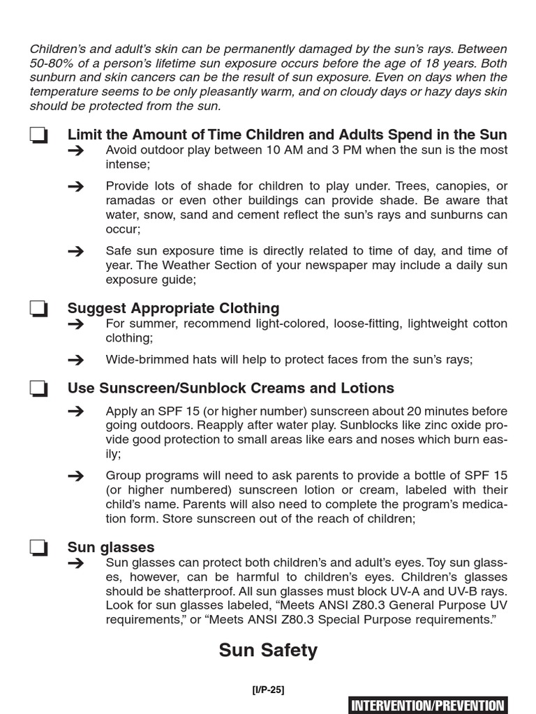 Sun Safety | PDF | Sunscreen | Tanning