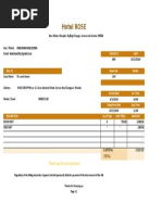 Guest House Bill Format Template | PDF