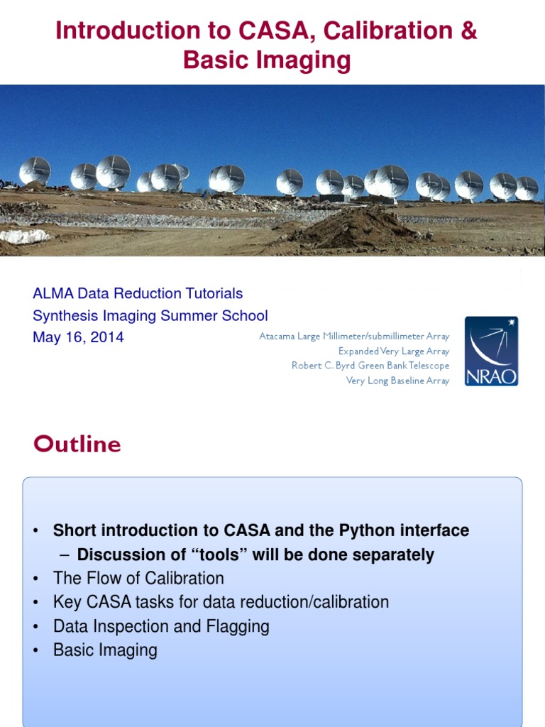CASA Data Reduction for ALMA and VLA | PDF | Parameter (Computer ...