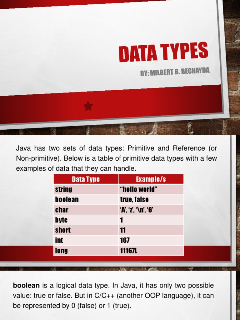 Data Types | PDF | Data Type | Integer (Computer Science)