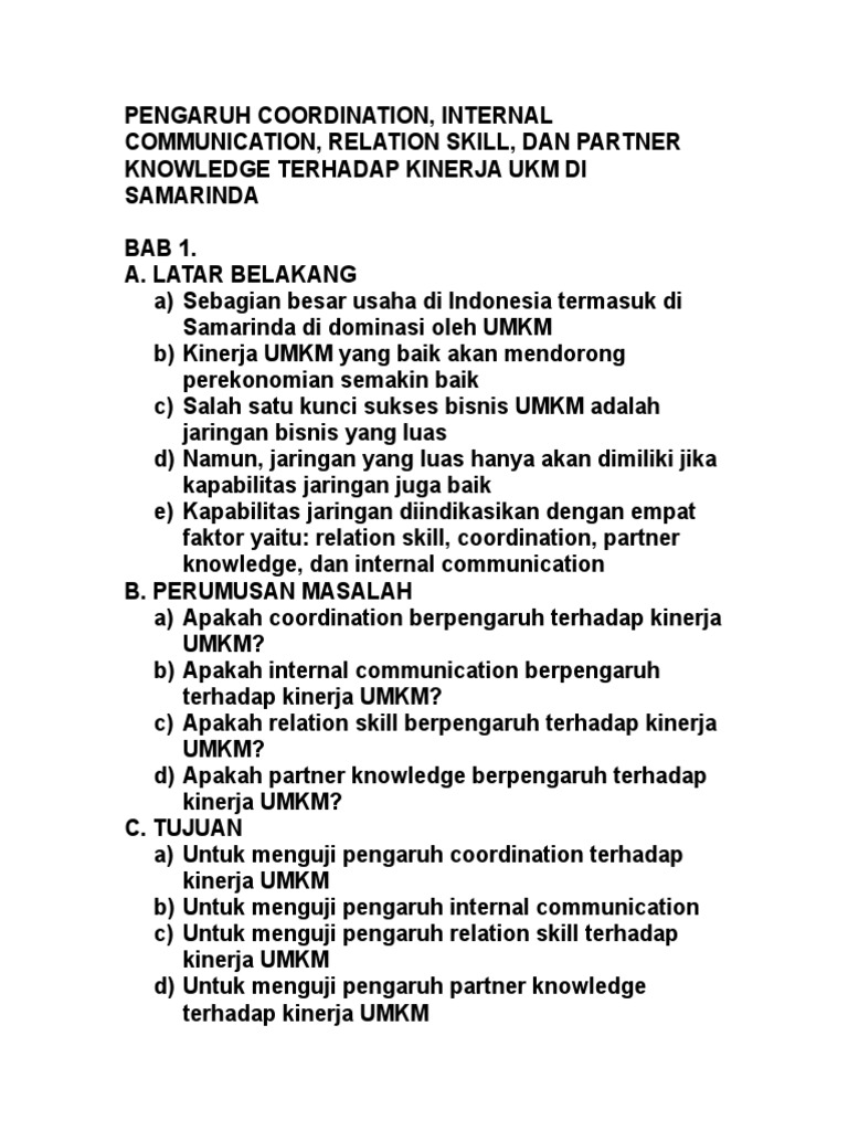 Contoh Outline Metopen | PDF