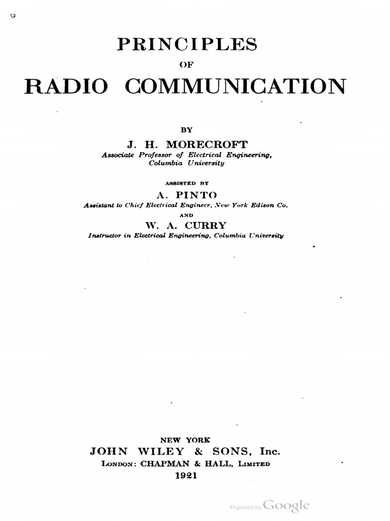 Principles of Radio Communication | PDF | Electric Current | Antenna ...