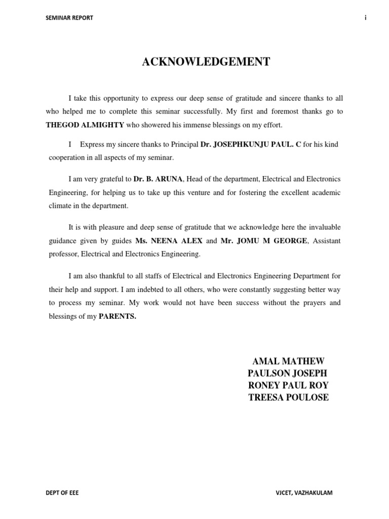 Pro Repo Acknow 1 | Download Free PDF | Energy Technology ...