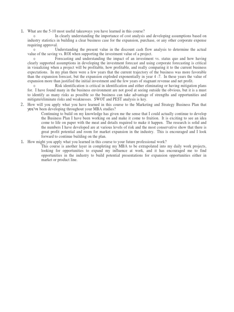 10-1 Discussion - Reflection 1 | PDF | Investing | Risk