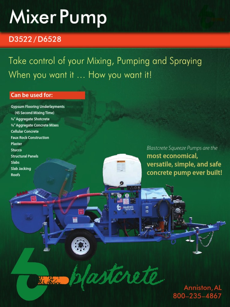 Concrete Pump Specifications | PDF | Mixer (Cooking) | Concrete