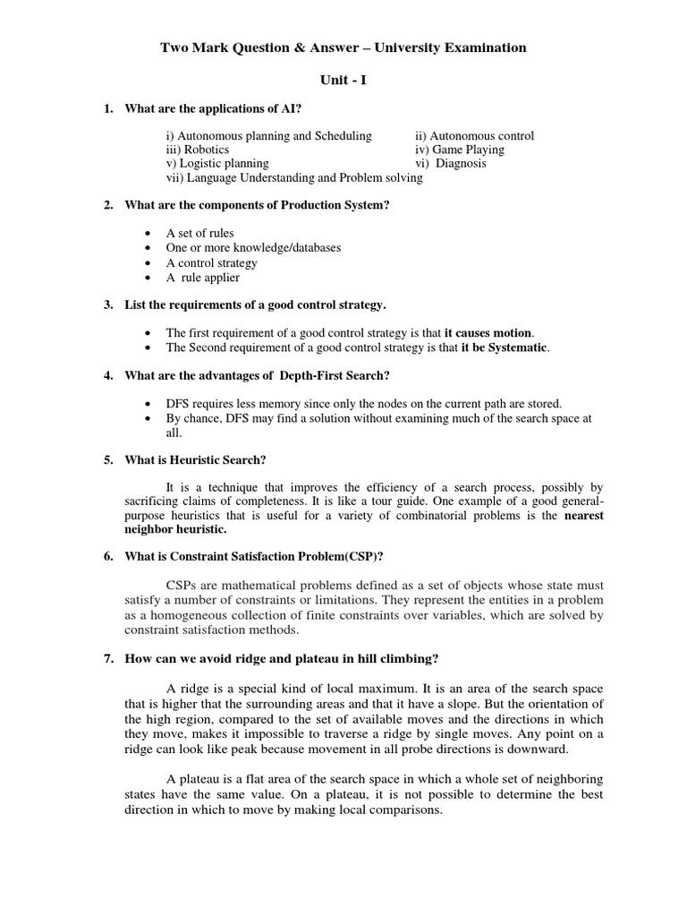Two Marks - AU Exam | PDF | First Order Logic | Inductive Reasoning
